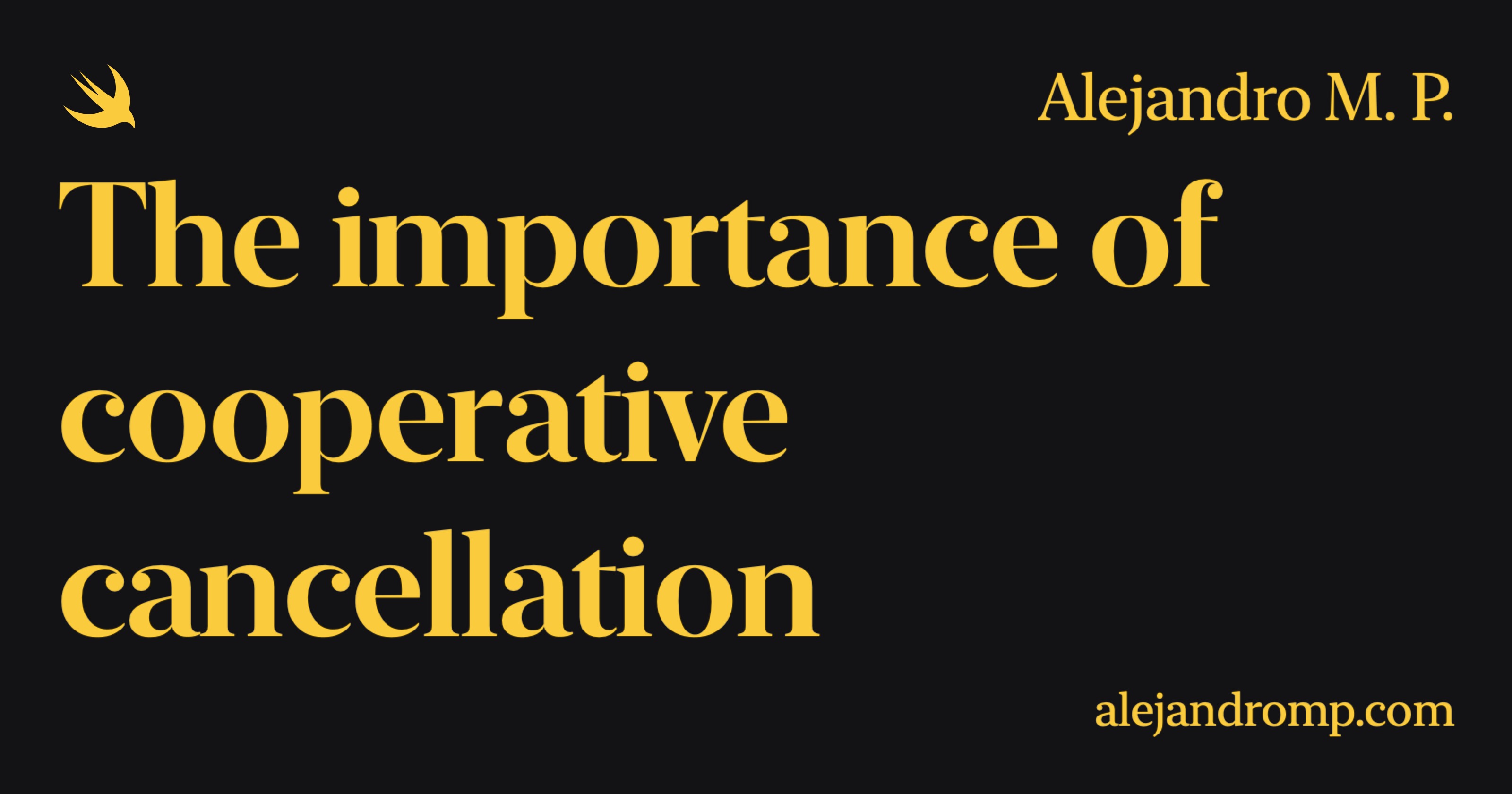The importance of cooperative cancellation | Alejandro M. P.